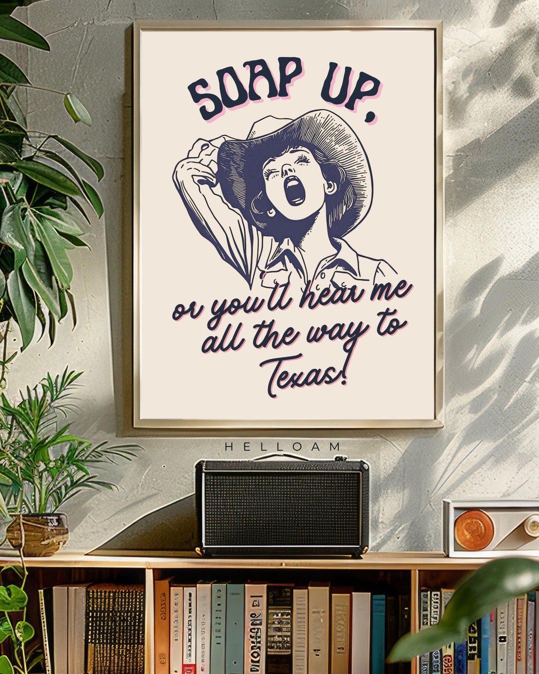 Cowgirl Bathroom Print Funny Gift for Moms Cowboy Bathroom Posters ...
