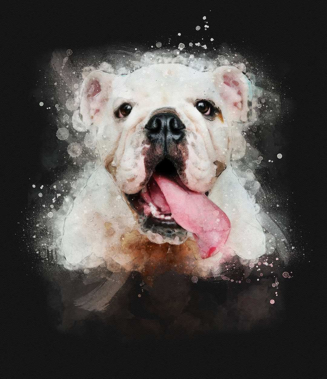Painting of Dog Custom,,custom Dog Portrait Watercolor, Watercolor Dog ...