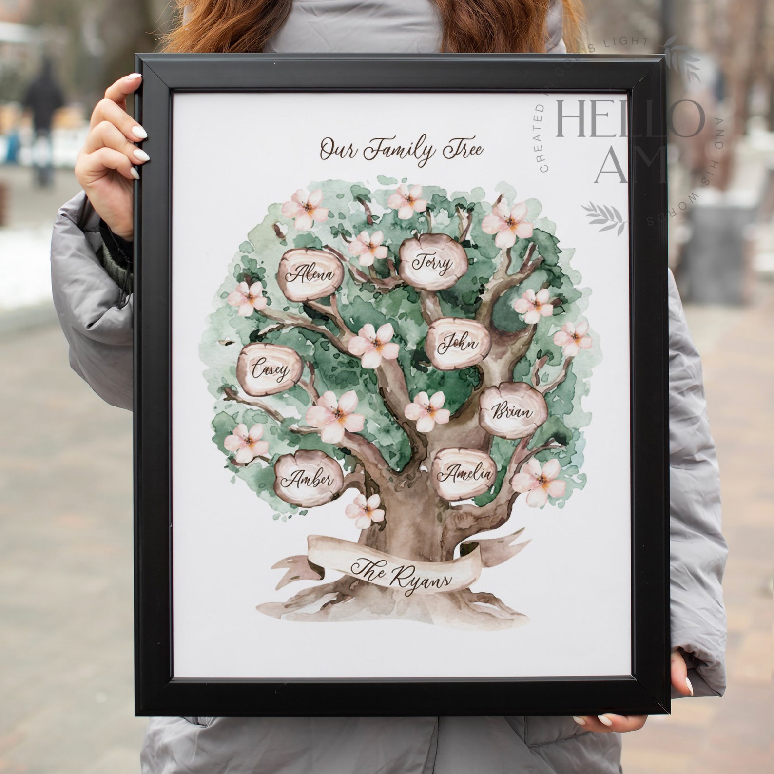 Personalised Family Tree New Home Mothers Day Gift Mums - Etsy