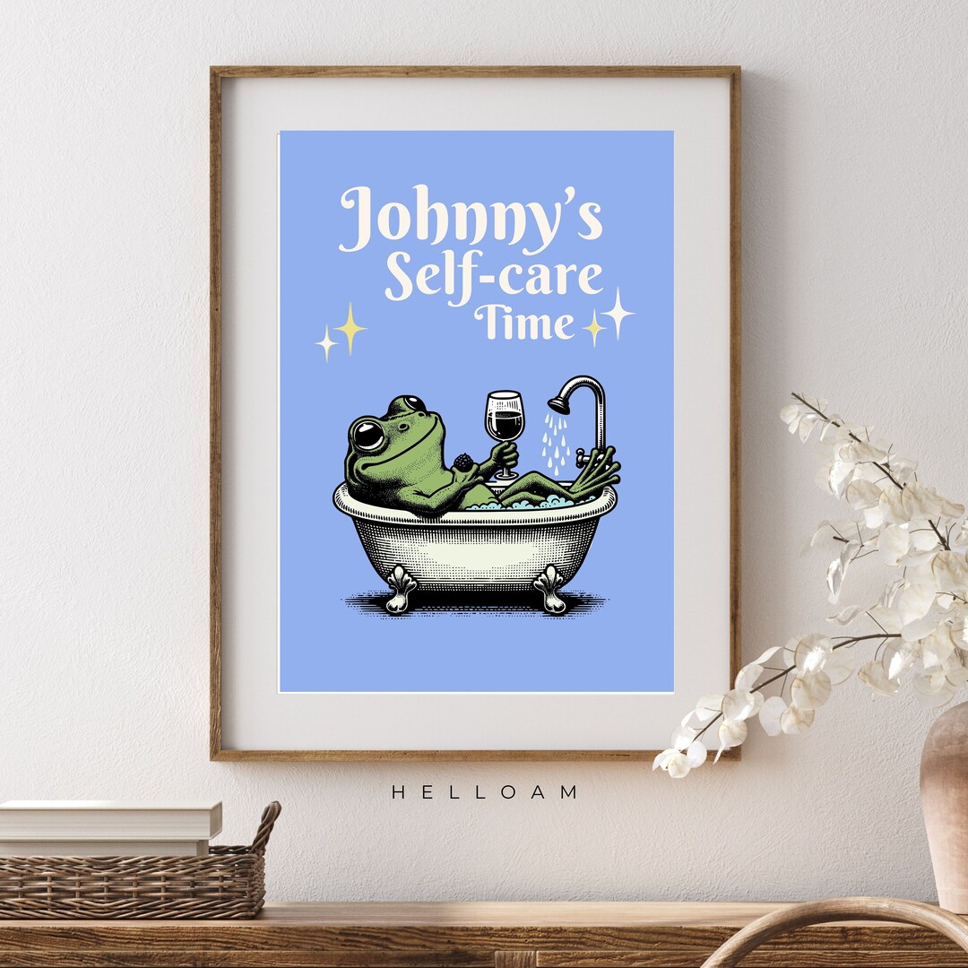 Positivity Quotes, Girly Frog Self Love Wall Print, Pink Retro Posters ...