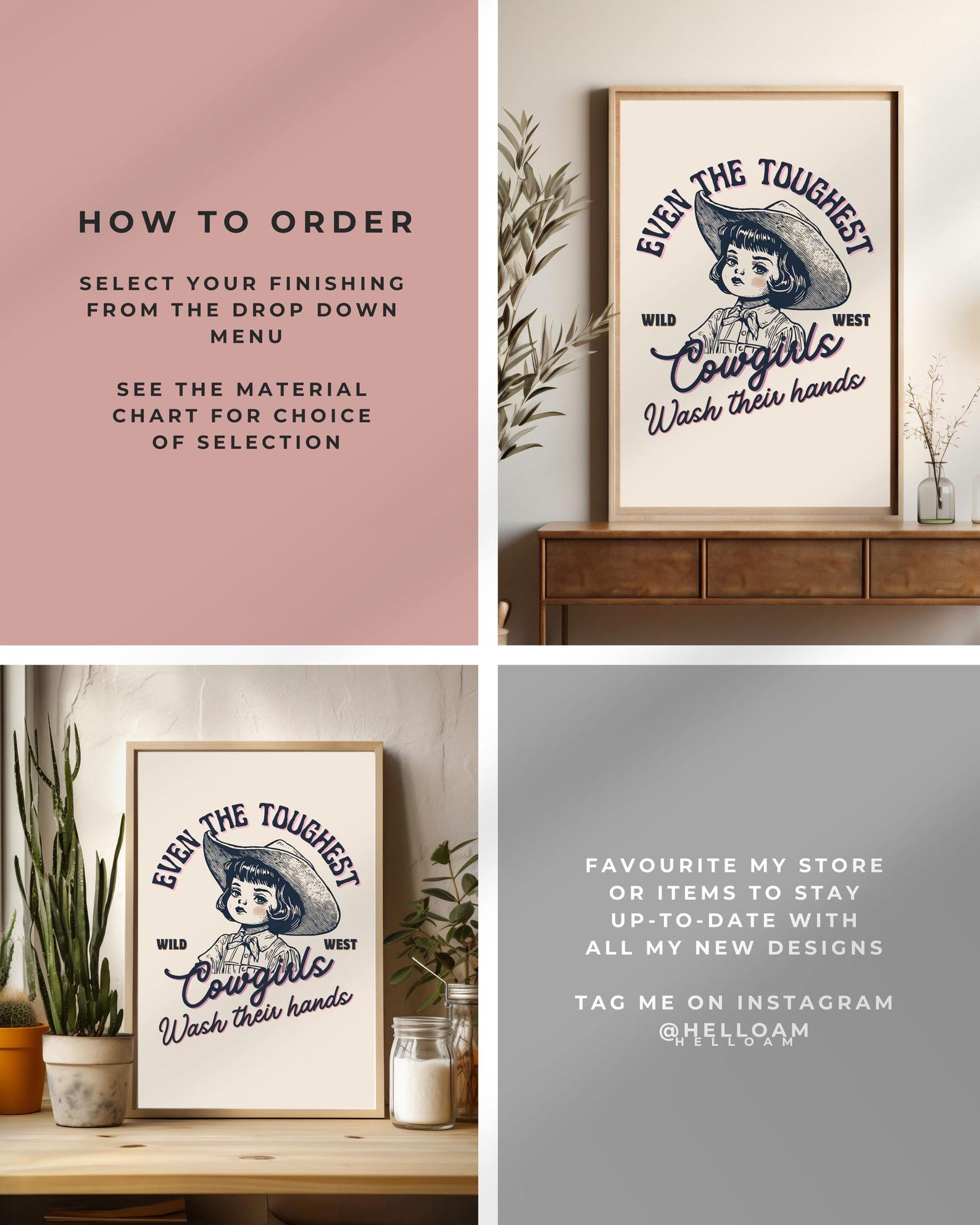 Cowgirl Bathroom Print Western Bathroom Wall Art Cowboy Bathroom ...
