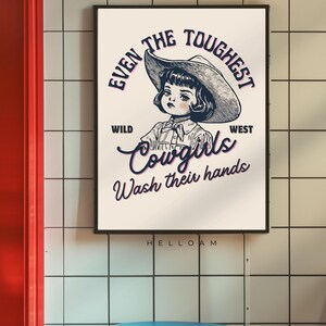 Cowgirl Bathroom Print Western Bathroom Wall Art Cowboy Bathroom ...