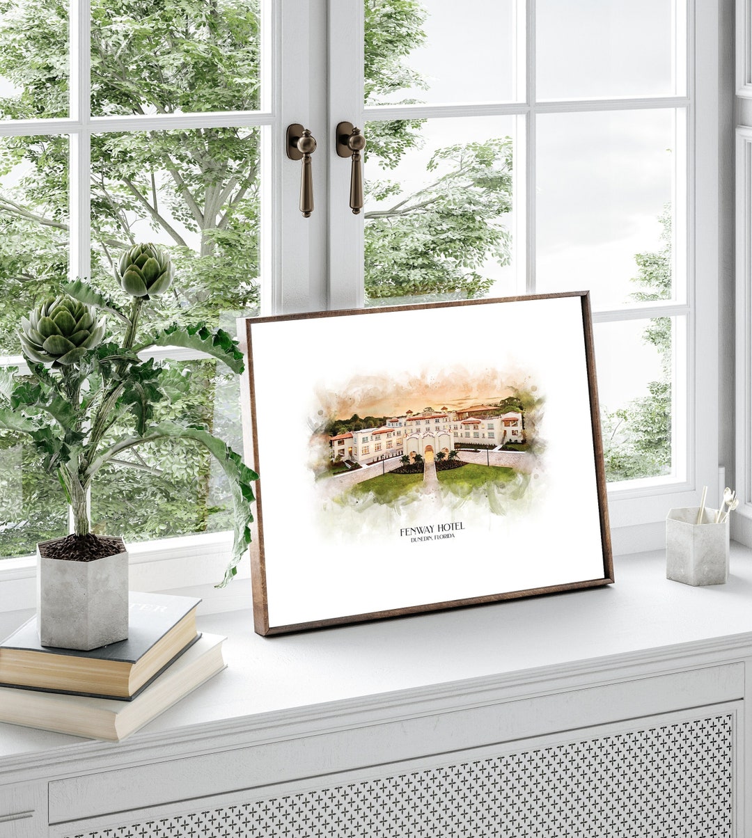 Wedding Venue Print, Wedding Gift, 1st Wedding Anniversary Present ...