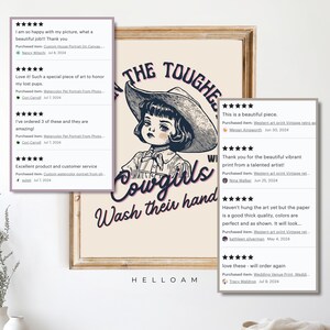 Cowgirl Bathroom Print Western Bathroom Wall Art Cowboy Bathroom ...