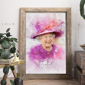 Queen Elizabeth II Framed Print Portrait,, British Queen Framed Print ...