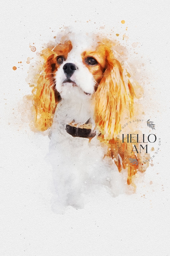 Custom Pet Drawing Custom Pet Portraitdigital Paintingdog - Etsy