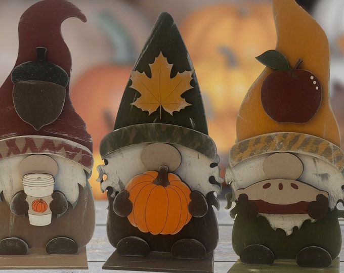 Fall Themed Gnomes buy Individually or as a Set - Etsy