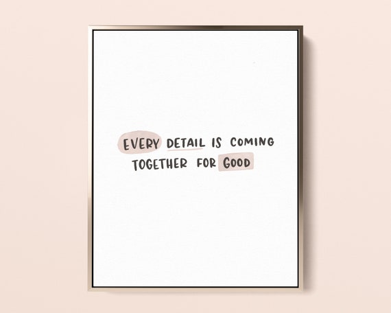 Every Detial is Coming Together for Good Based on Romans | Etsy