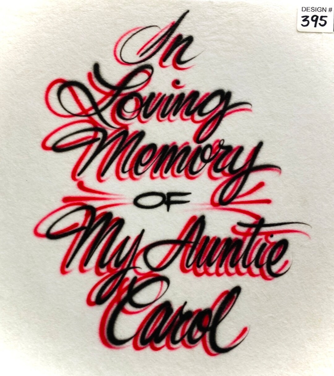 In Loving Memory | Rest in Peace | in Memory of Custom Airbrush Shirt ...