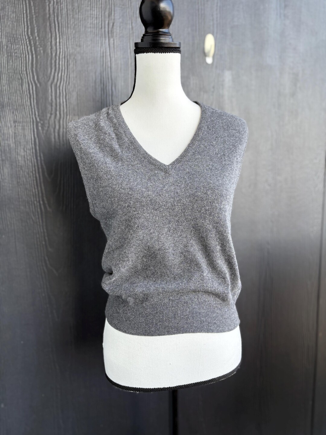 Vintage Cashmere Vest, Cashmere by Pringle, Gray Unisex Vest, Pringle of Scottland, 50s/60s ...