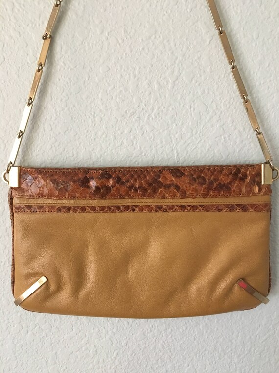 Vintage leather and snakeskin purse, Made in Spain fo… - Gem