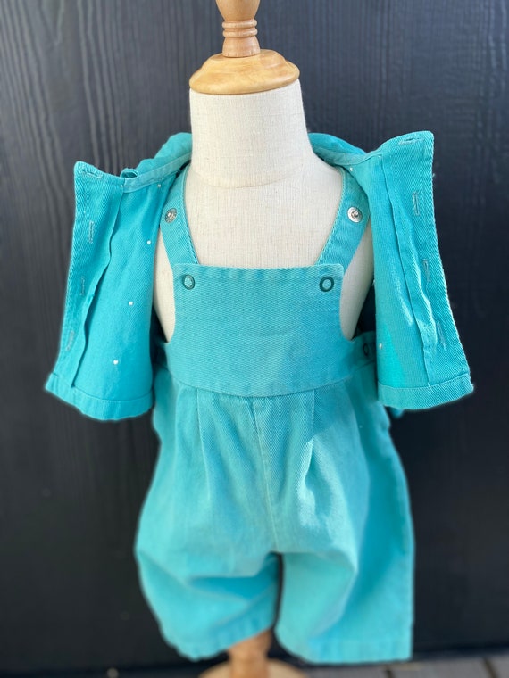 Vintage Baby Overalls and coat, two piece overall set… - Gem
