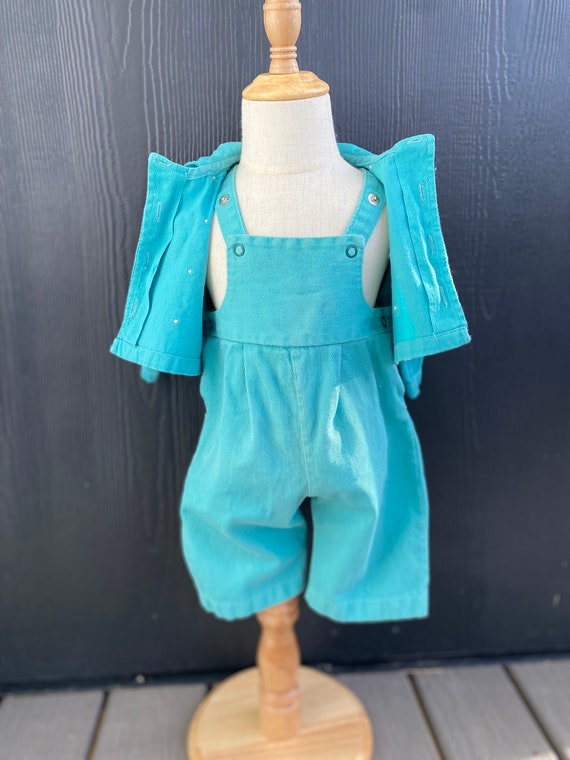 Vintage Baby Overalls and coat, two piece overall set… - Gem
