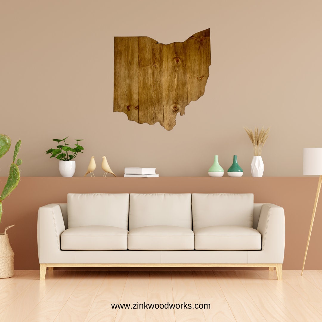 Ohio Rustic Wood State, Wooden Ohio State, Rustic Ohio, Ohio Sign, Ohio ...