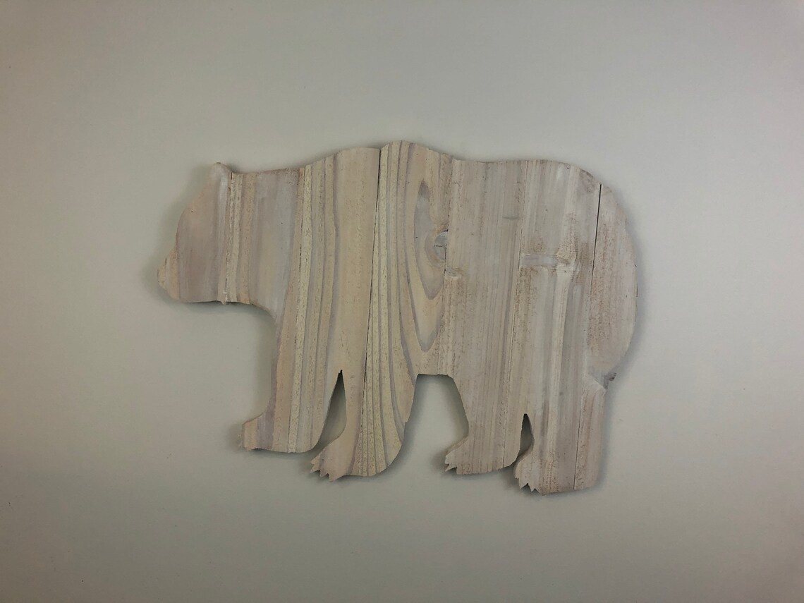 Wood Bear Wooden Bear Cutout Rustic Bear Farmhouse Bear | Etsy
