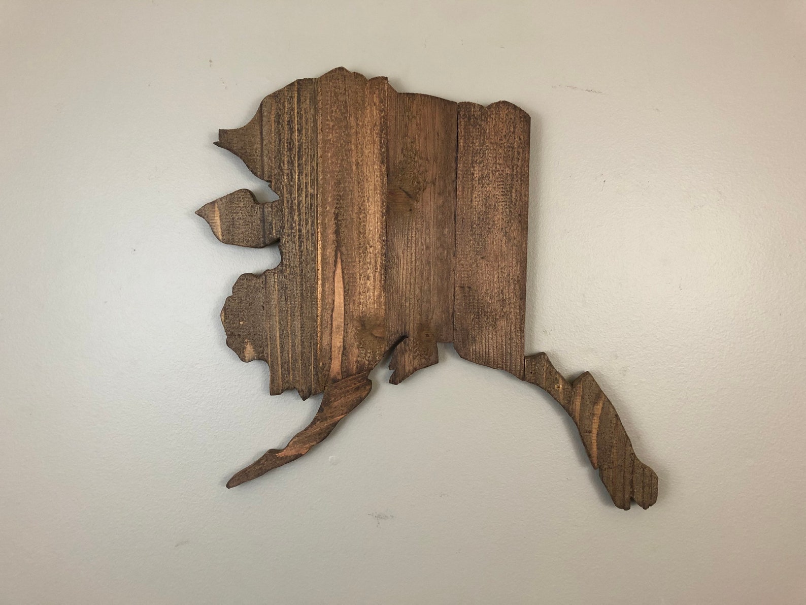 Alaska Rustic Wood State Wooden Alaska State Rustic Alaska | Etsy