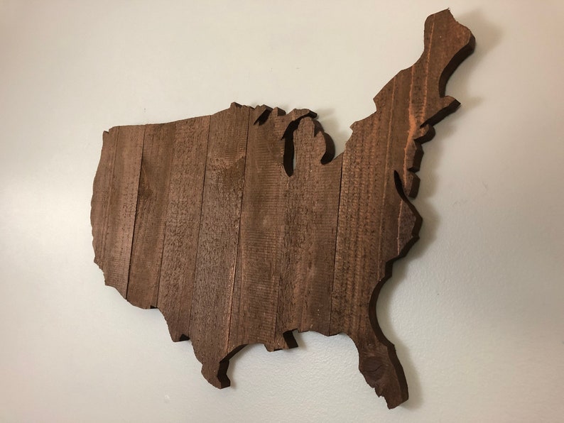 United States Rustic Wood Sign Wooden America State Rustic | Etsy