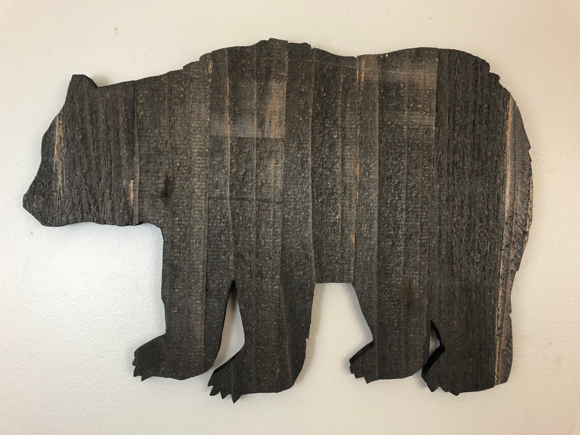 Wood Bear Wooden Bear Cutout Rustic Bear Farmhouse Bear - Etsy