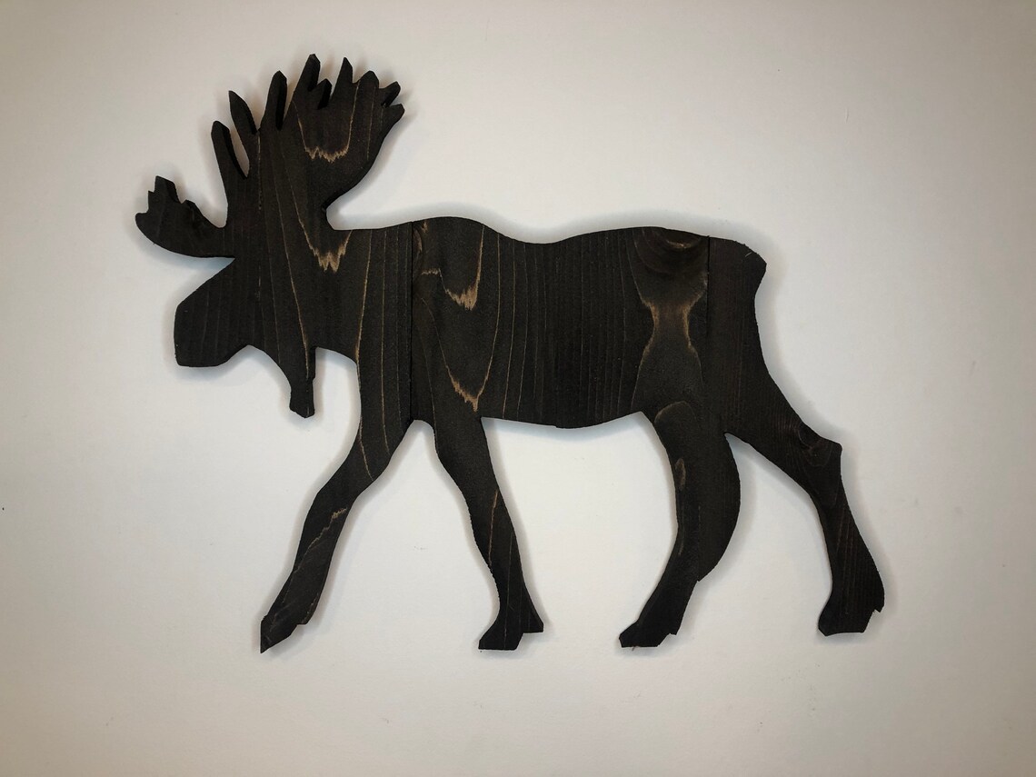 Wood Moose Wooden Moose Cutout Rustic Moose Farmhouse - Etsy