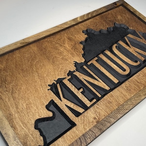 Kentucky Rustic Wood State, Wooden Kentucky State, Rustic Kentucky ...