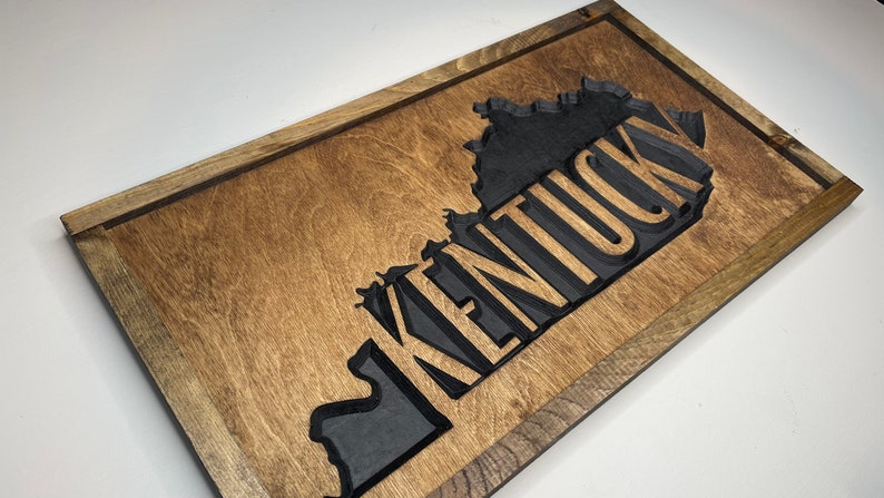 Kentucky Rustic Wood State Wooden Kentucky State Rustic - Etsy