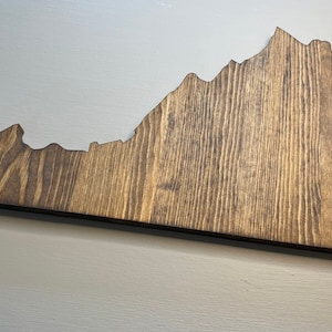 Virginia Rustic Wood State, Wooden Virginia State, Rustic Virginia ...