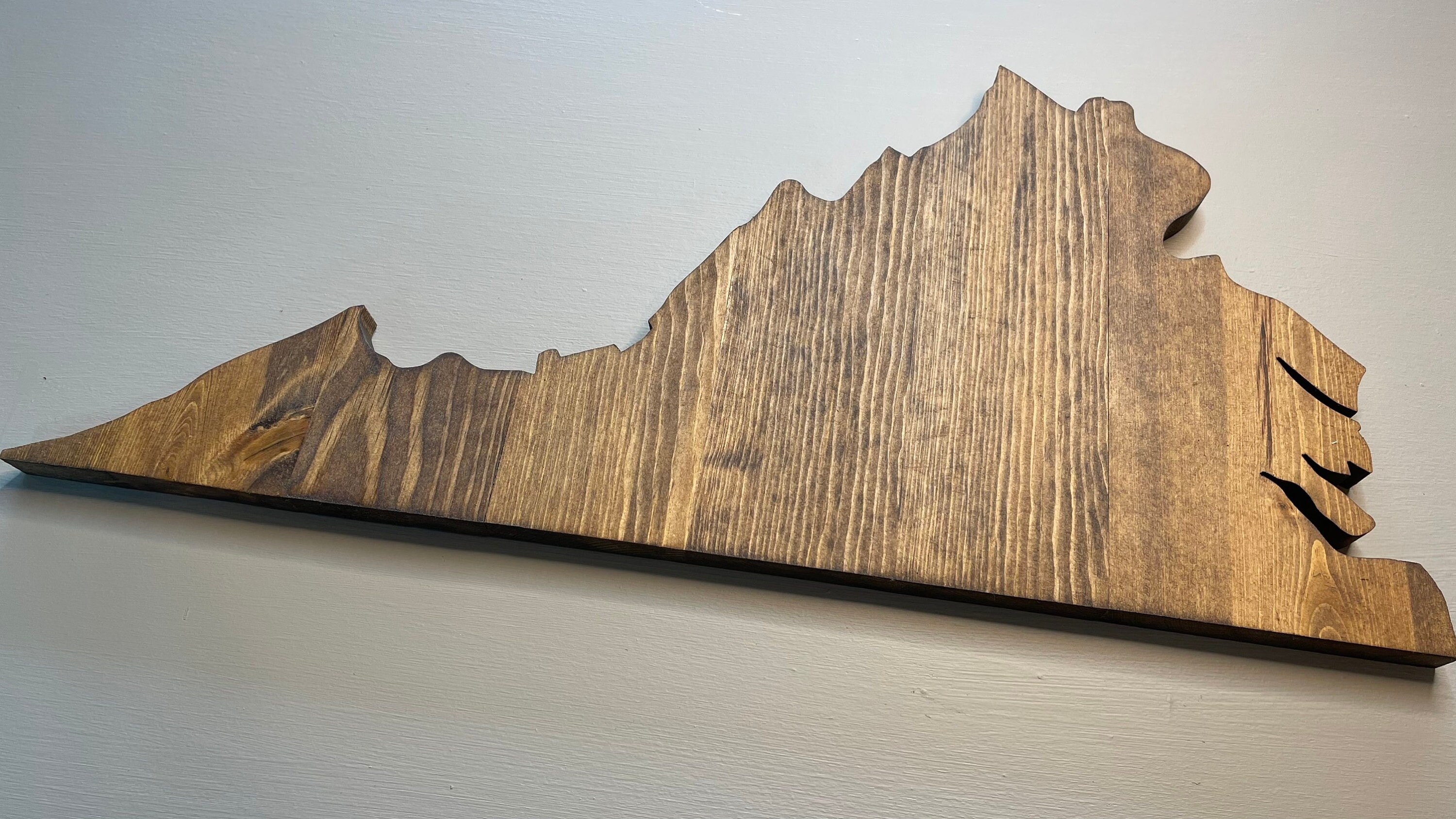 Virginia Rustic Wood State Wooden Virginia State Rustic | Etsy