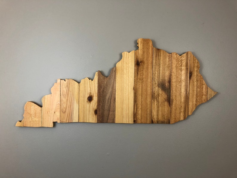 Kentucky Rustic Wood State Wooden Kentucky State Rustic | Etsy