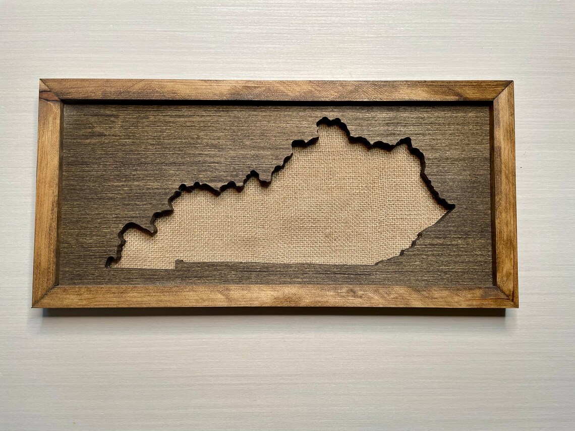 Kentucky Rustic Wood State State Sign Cutout Housewarming - Etsy