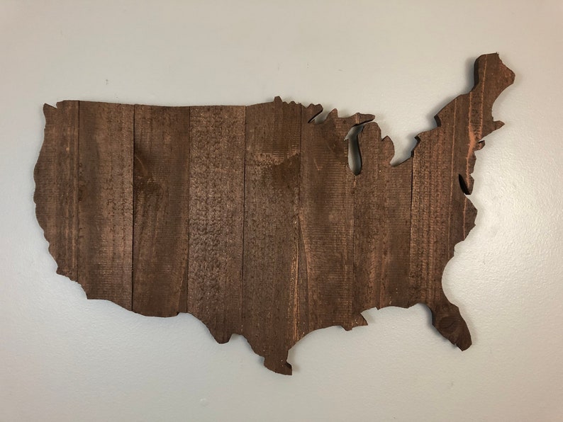 United States Rustic Wood Sign Wooden America State Rustic | Etsy
