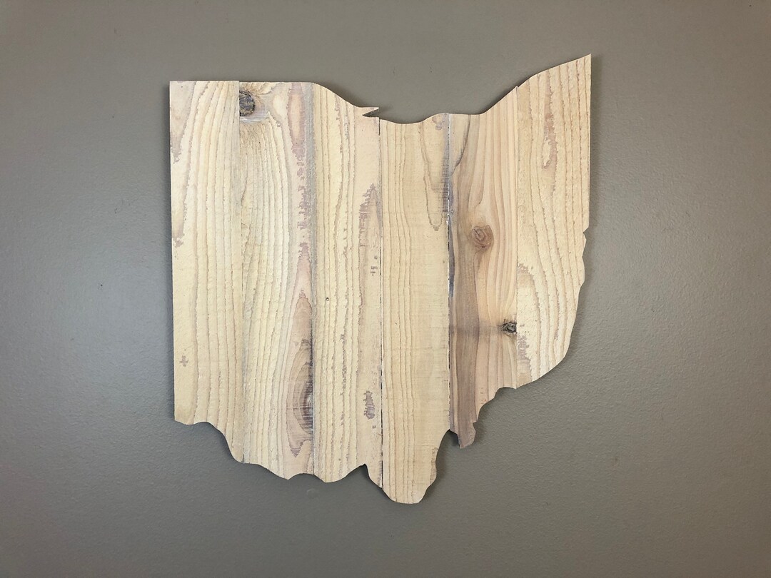 Ohio Rustic Wood State, Wooden Ohio State, Rustic Ohio, Ohio Sign, Ohio ...
