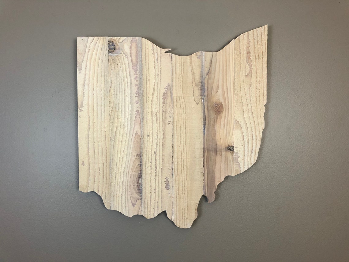 Ohio Rustic Wood State Wooden Ohio State Rustic Ohio Ohio | Etsy