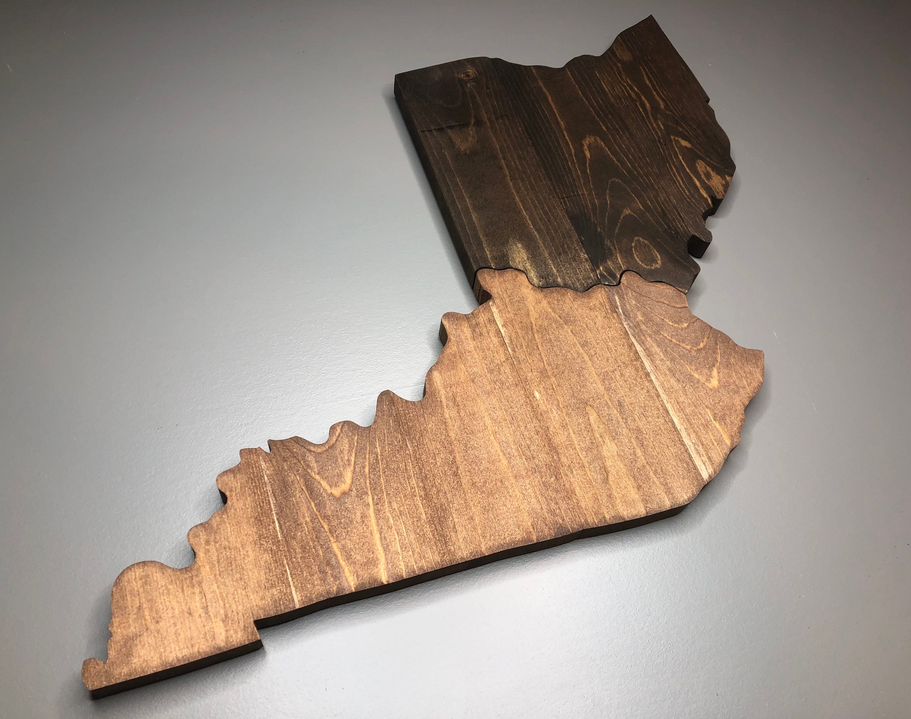 Kentucky Ohio Rustic Wood State Wooden Kentucky Ohio State | Etsy