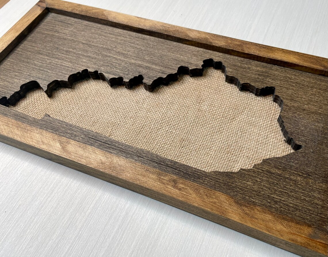 Kentucky Rustic Wood State, State Sign Cutout, Housewarming Gift, Wall ...