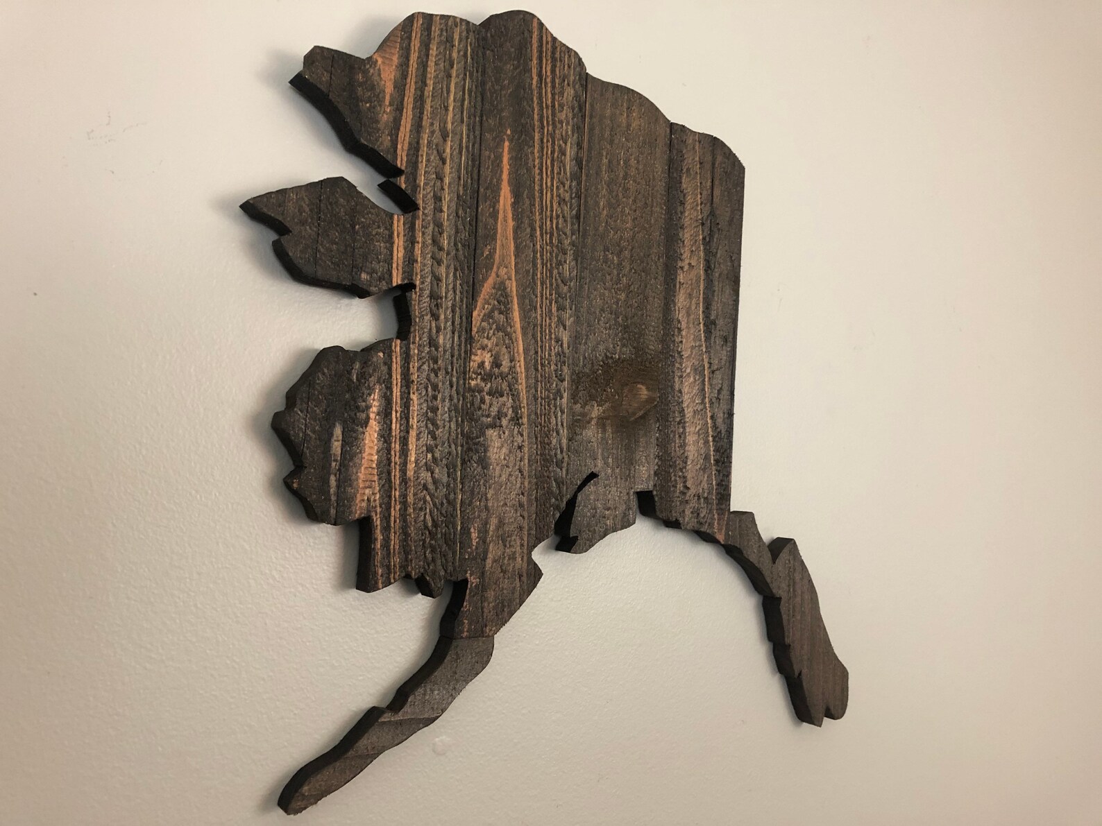 Alaska Rustic Wood State Wooden Alaska State Rustic Alaska | Etsy