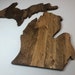 Michigan Rustic Wood State, Wooden Michigan State, Rustic Michigan ...