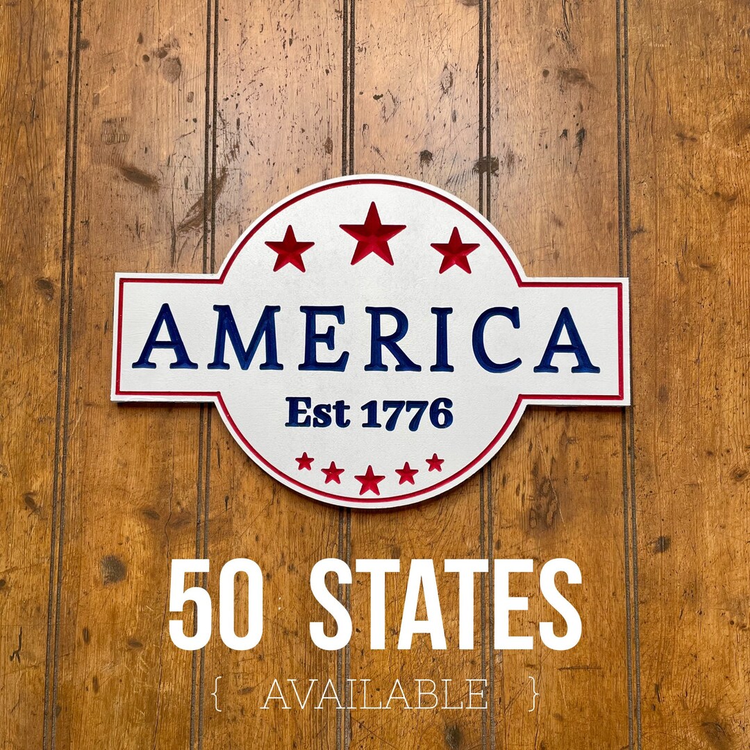 US State Sign Cutout, Large State Cutout, Wood State Outline, Wooden ...