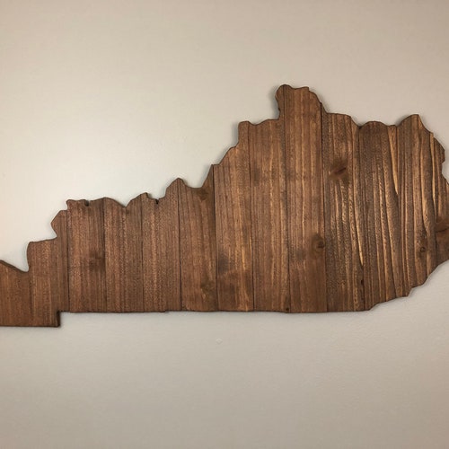 Kentucky Rustic Wood State Wooden Kentucky State Rustic - Etsy