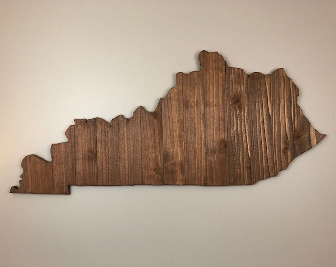 Kentucky Rustic Wood State, Wooden Kentucky State, Rustic Kentucky ...