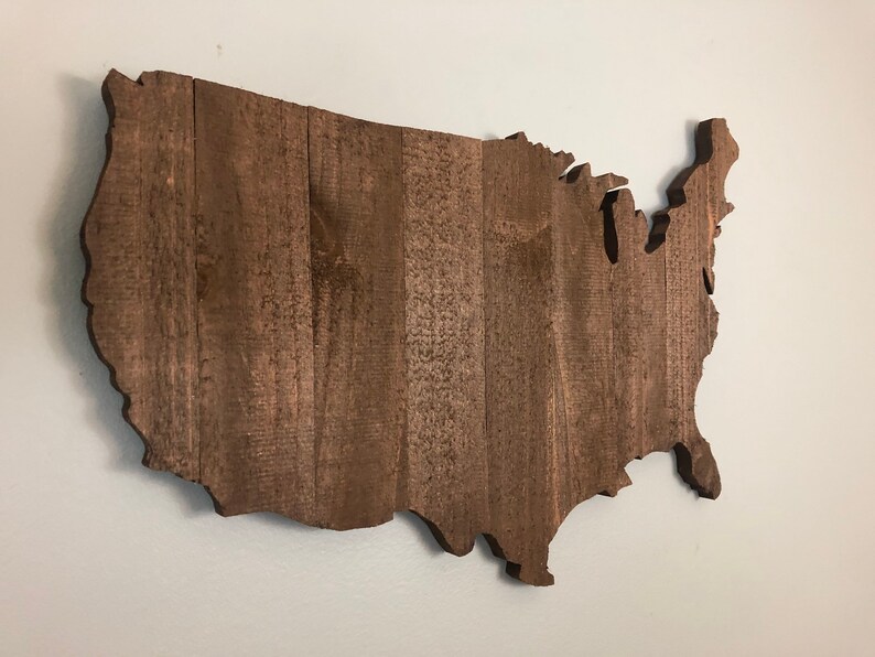 United States Rustic Wood Sign Wooden America State Rustic | Etsy