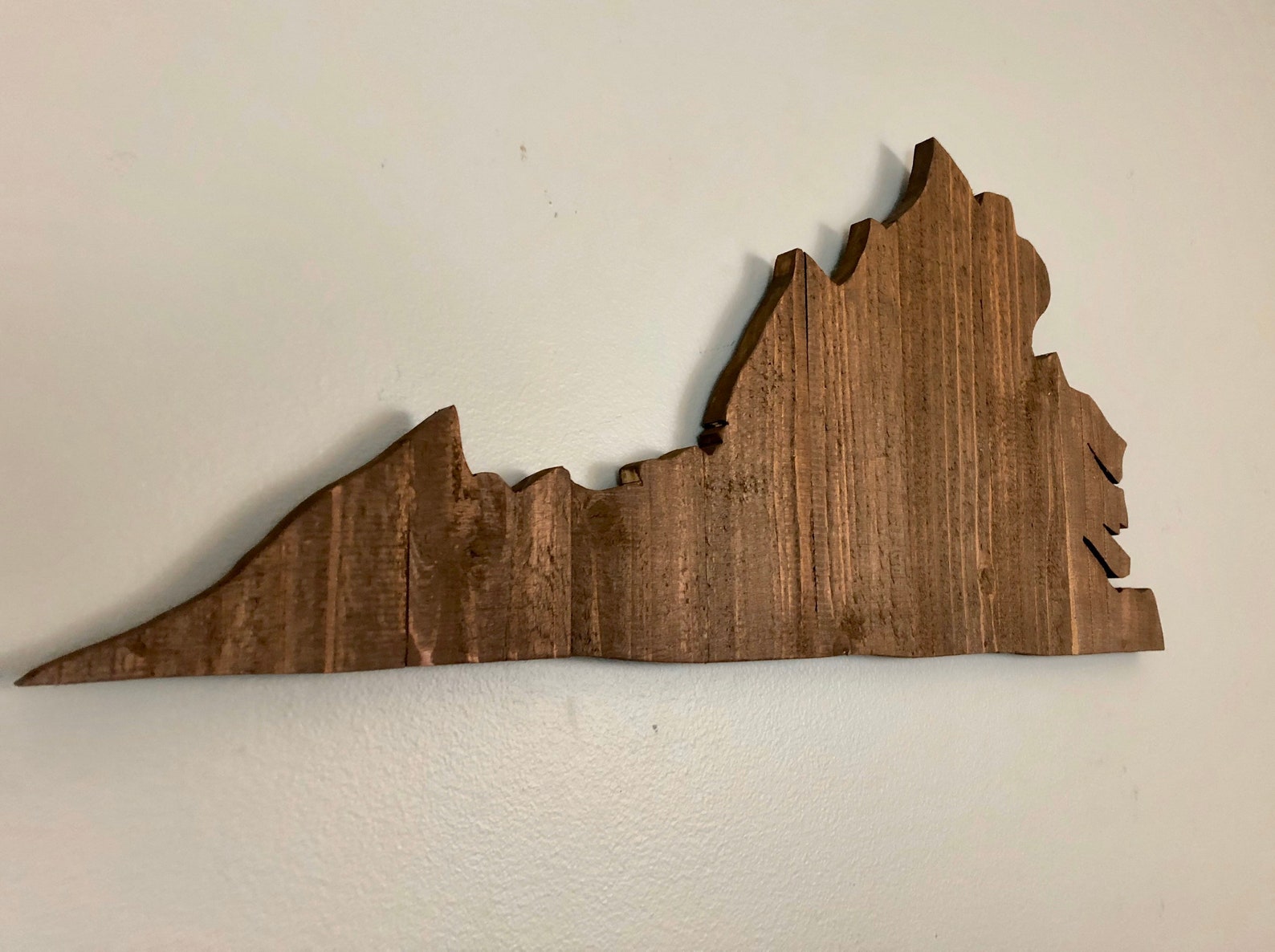 Virginia Rustic Wood State Wooden Virginia State Rustic | Etsy