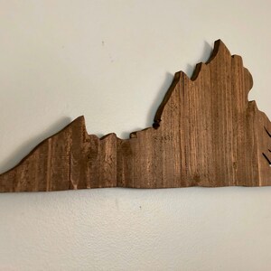 Virginia Rustic Wood State Wooden Virginia State Rustic | Etsy