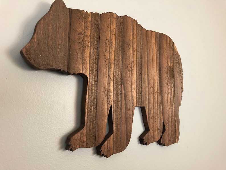 Wood Bear Wooden Bear Cutout Rustic Bear Farmhouse Bear - Etsy