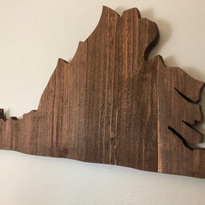 Virginia Rustic Wood State Wooden Virginia State Rustic | Etsy