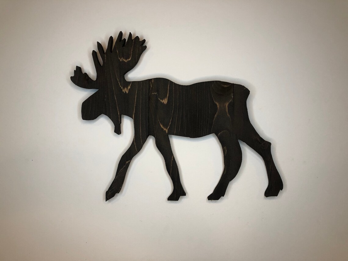 Wood Moose Wooden Moose Cutout Rustic Moose Farmhouse | Etsy