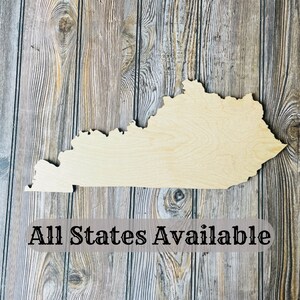 Wooden State Cutout Shape for Signs, Wood State Cutout, Wood State Home ...