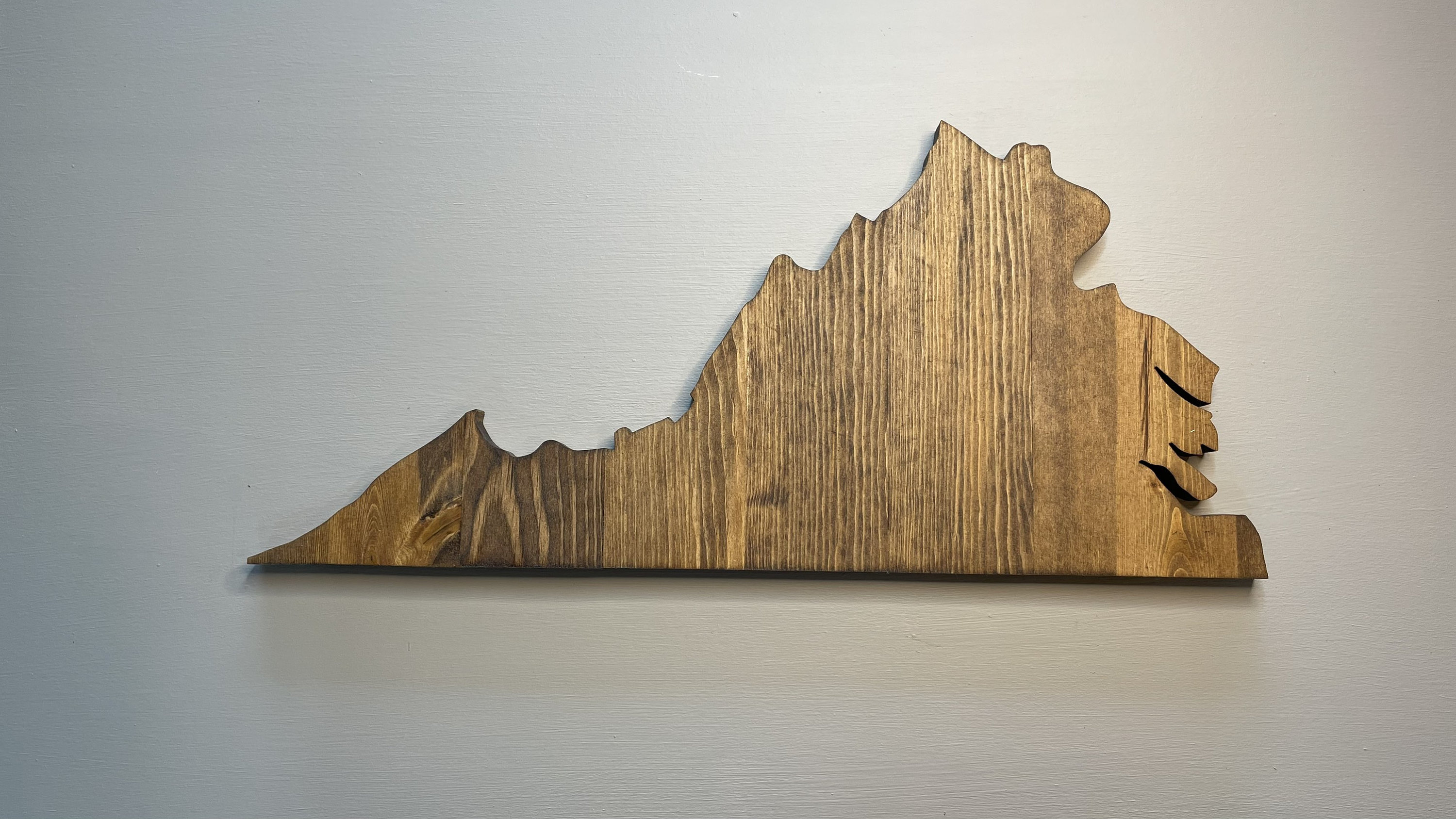 Virginia Rustic Wood State Wooden Virginia State Rustic | Etsy