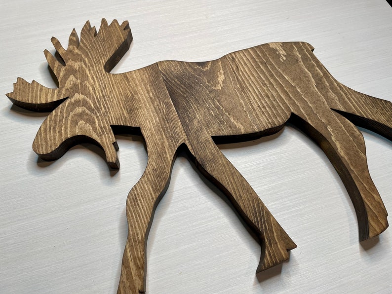 Wood Moose Wooden Moose Cutout Rustic Moose Sign Farmhouse - Etsy