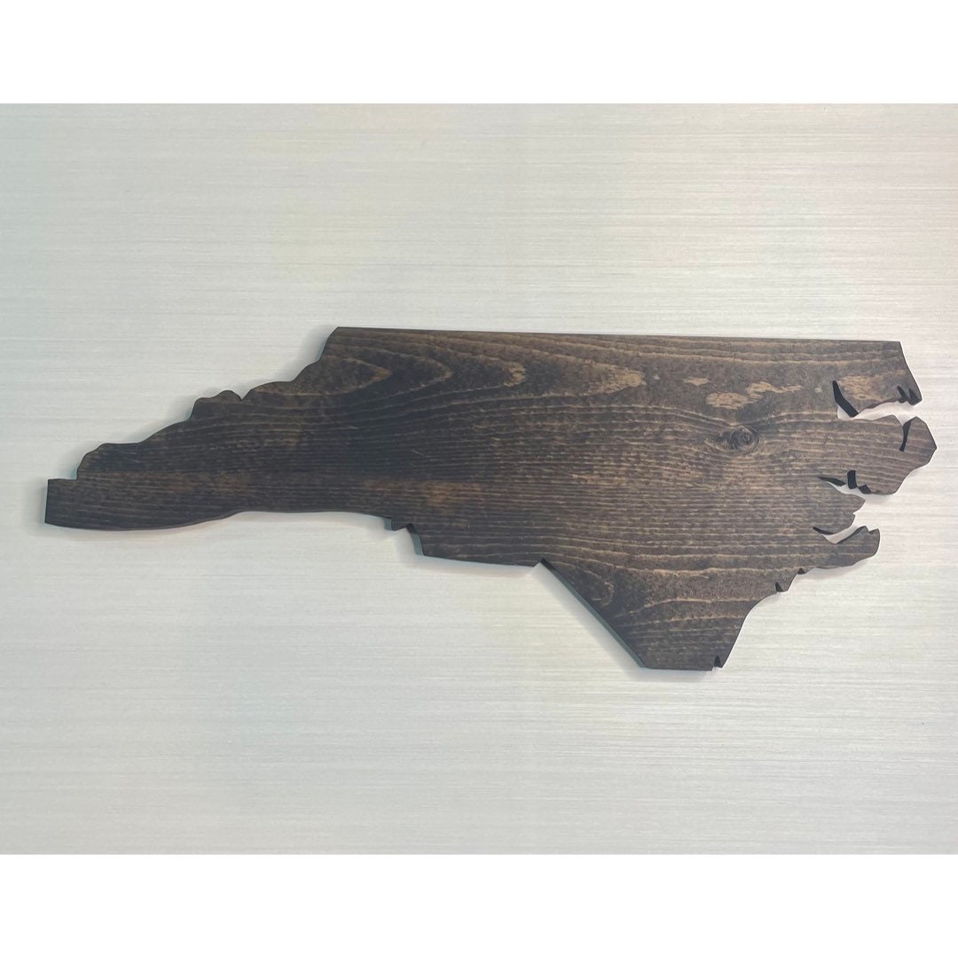 North Carolina Rustic Wood State, Wooden North Carolina State, Rustic ...