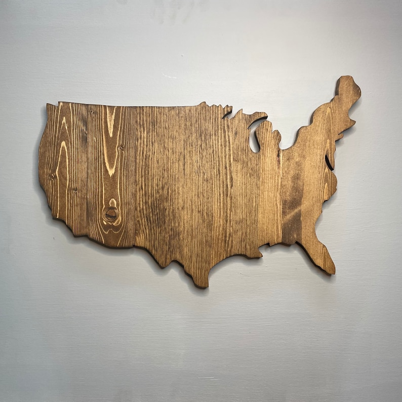 United States Rustic Wood Sign Wooden America State Rustic - Etsy